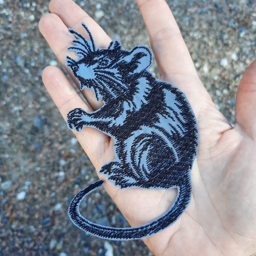 Rat Reflective Embroidered Patch Iron On - Etsy