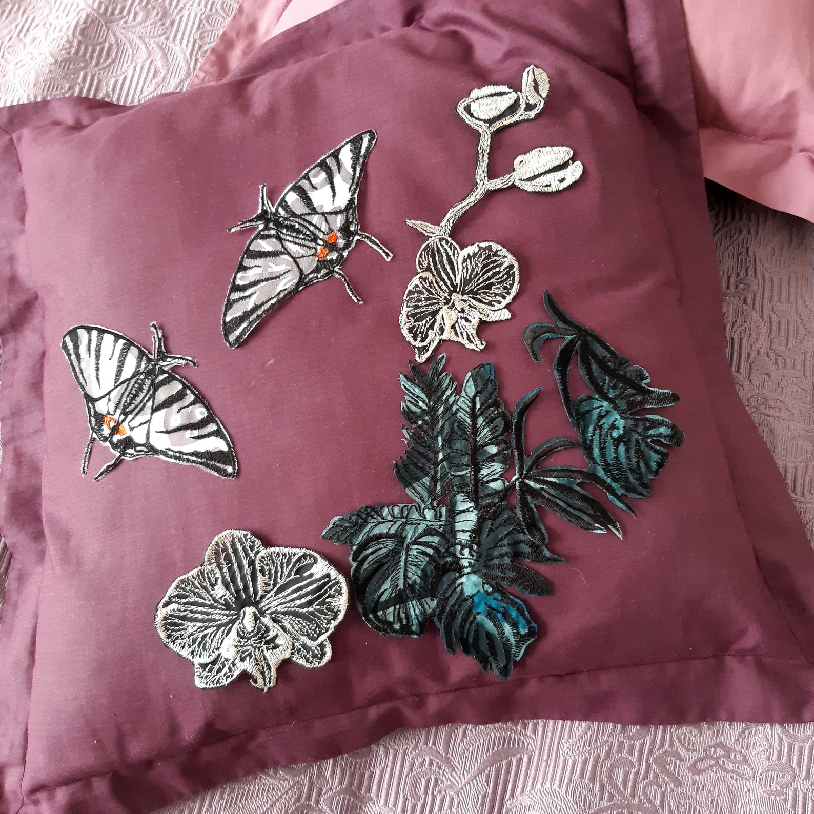 Orchid Exotic Flowers Appliques Embroidered Patches Set - Etsy