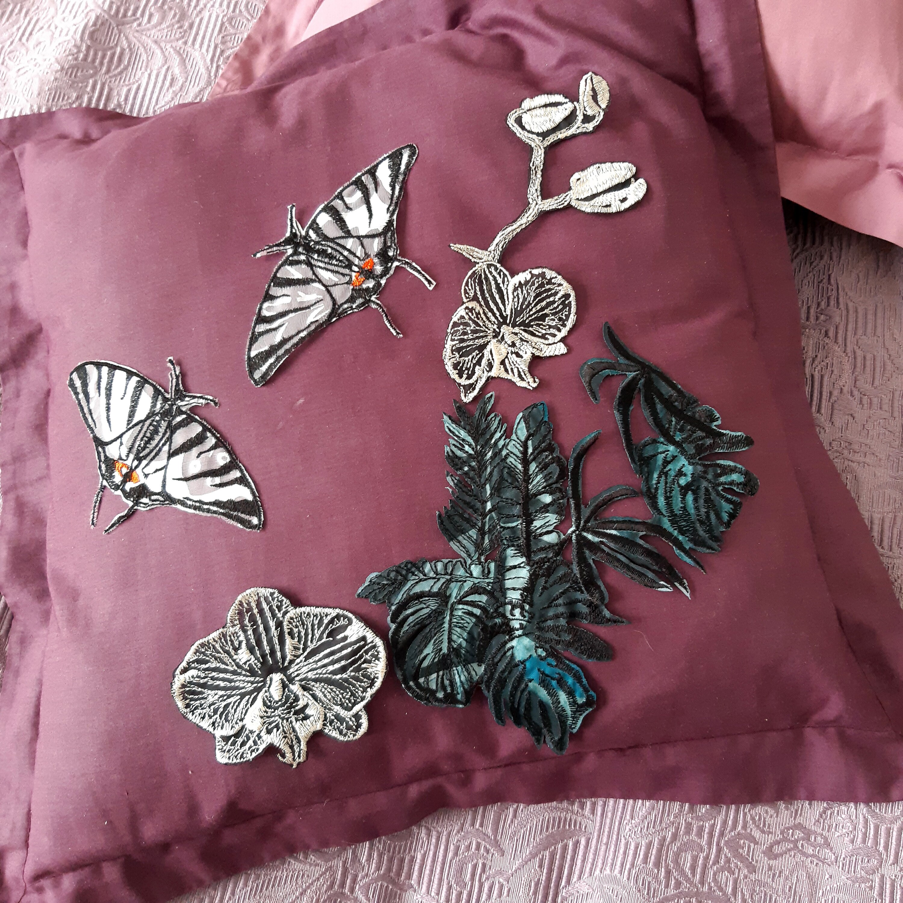 Orchid Exotic Flowers Appliques Embroidered Patches Set - Etsy