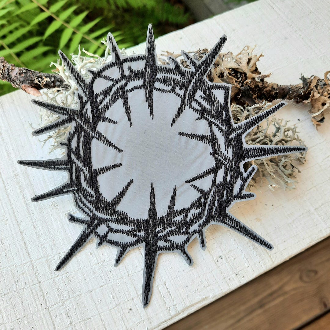 Barbed Wire Iron on Reflective Embroidered Patches - Etsy
