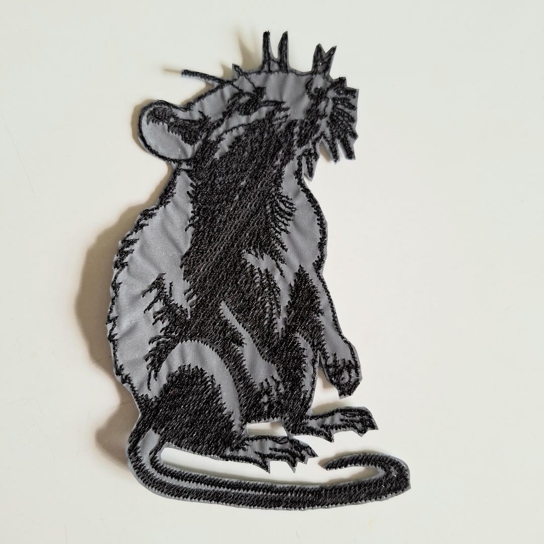 Mouse Rat Reflective Embroidered Patch Iron On - Etsy