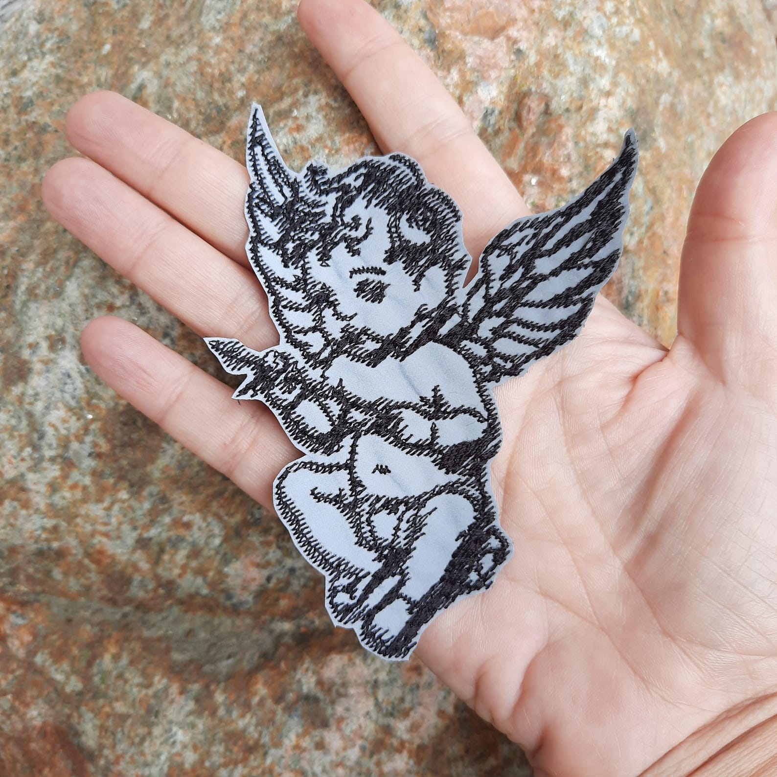 Cupid Angel Boy Iron on Reflective Embroidered Patch - Etsy
