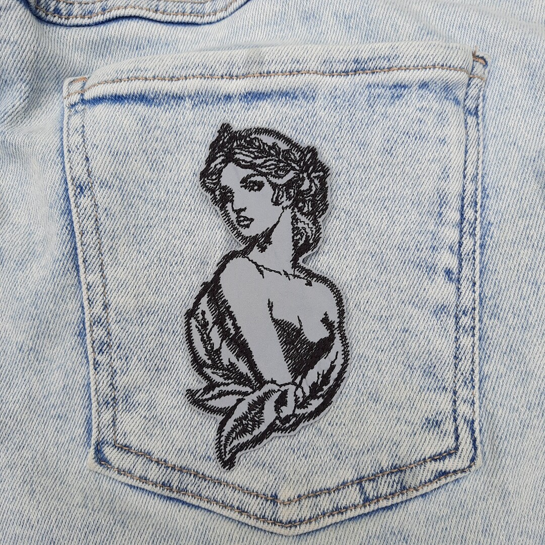 Greek Aphrodite Iron on Reflective Embroidered Patch - Etsy