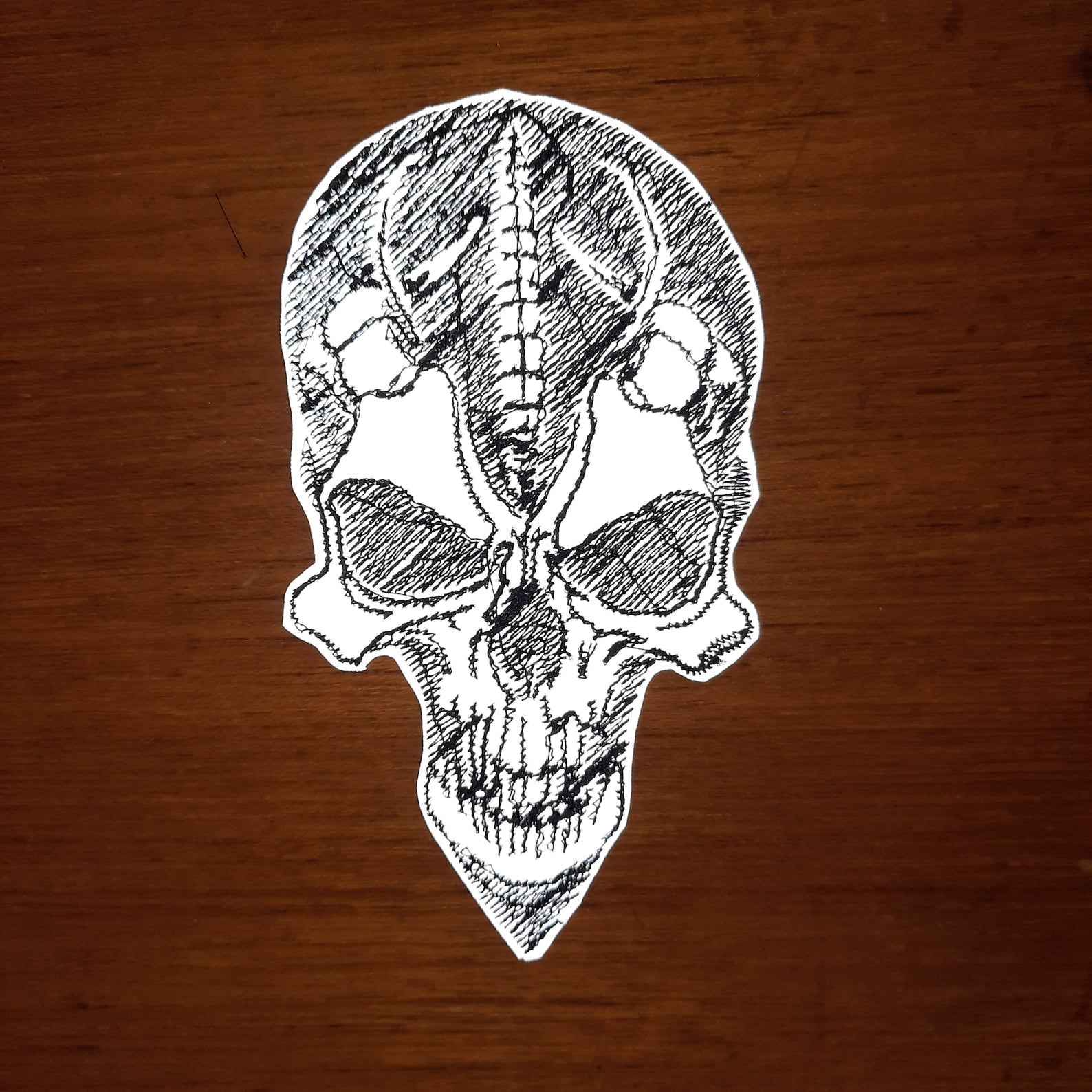 Biker Scull Reflective Embroidered Patch Iron On - Etsy