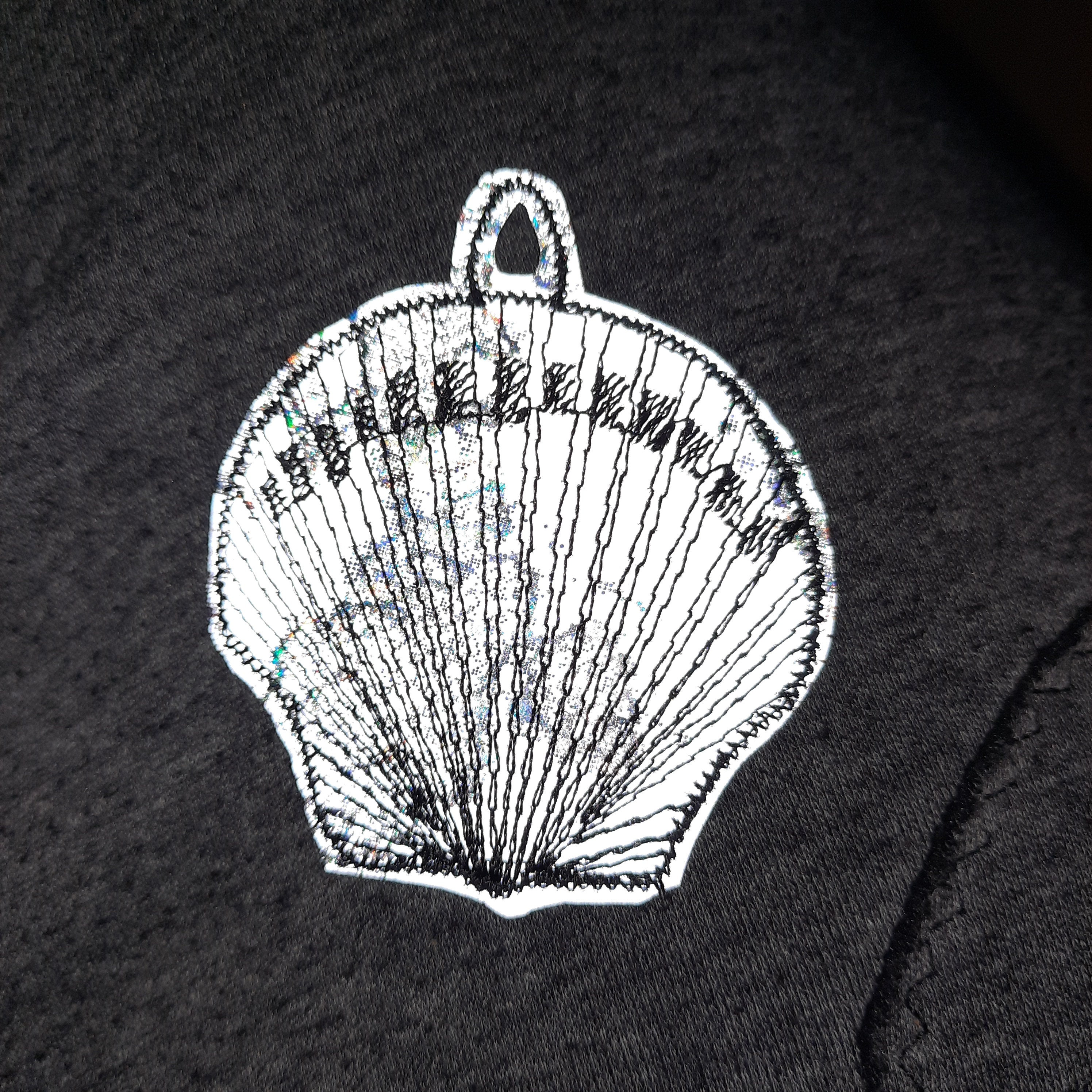 Seashell Shell Safety Reflector Sew-on Embroidered Patch - Etsy