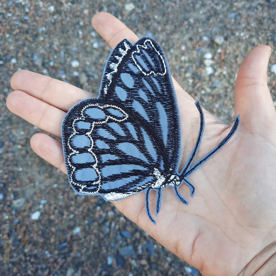 Butterfly Reflective Embroidered Patch Iron On - Etsy