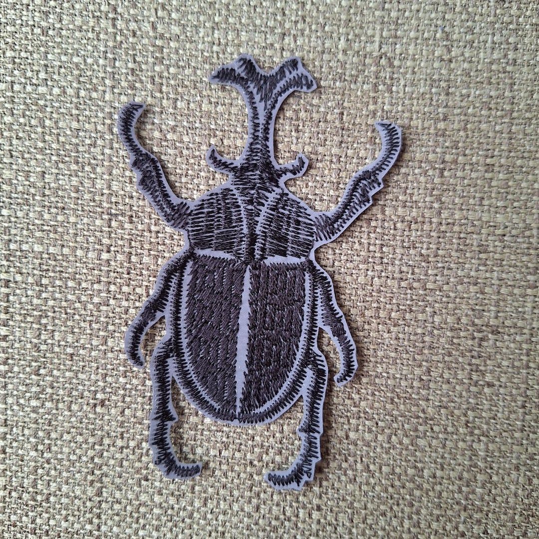 Reflective Rhinoceros Beetle Iron-on Patch - Etsy