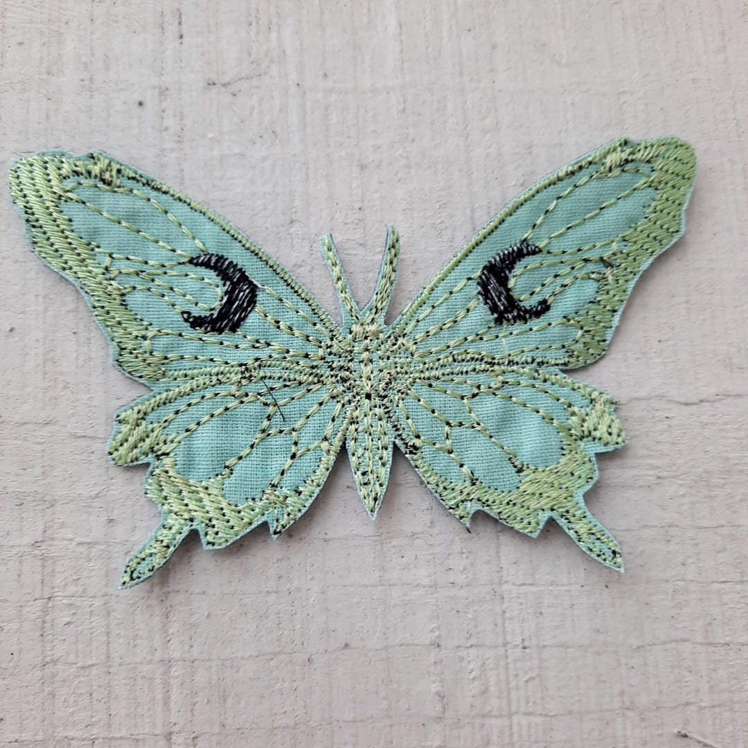 Luna Moth Sew on Embroidered Patch Applique - Etsy