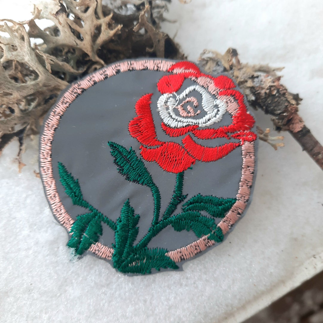 Tudor Rose Flower Embroidered Patch Iron On - Etsy