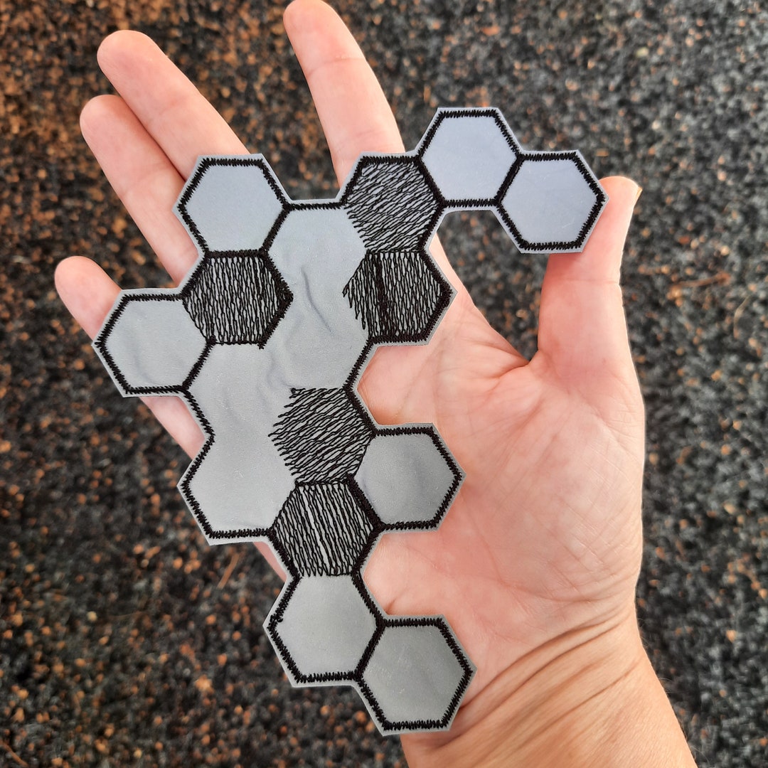 Honeycomb Reflective Embroidered Patch - Etsy