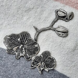 Orchid Exotic Flowers Appliques Embroidered Patches Set - Etsy