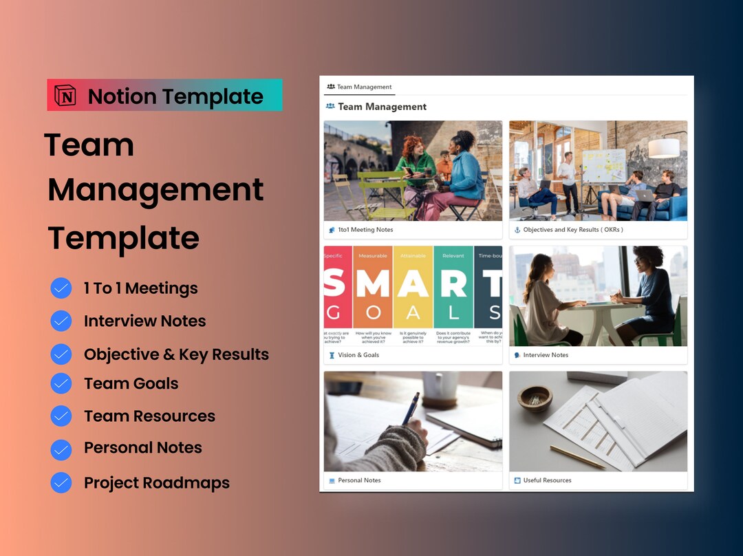Notion Team Leader Template 1to1 Meetings, Team Plans, Goals ...