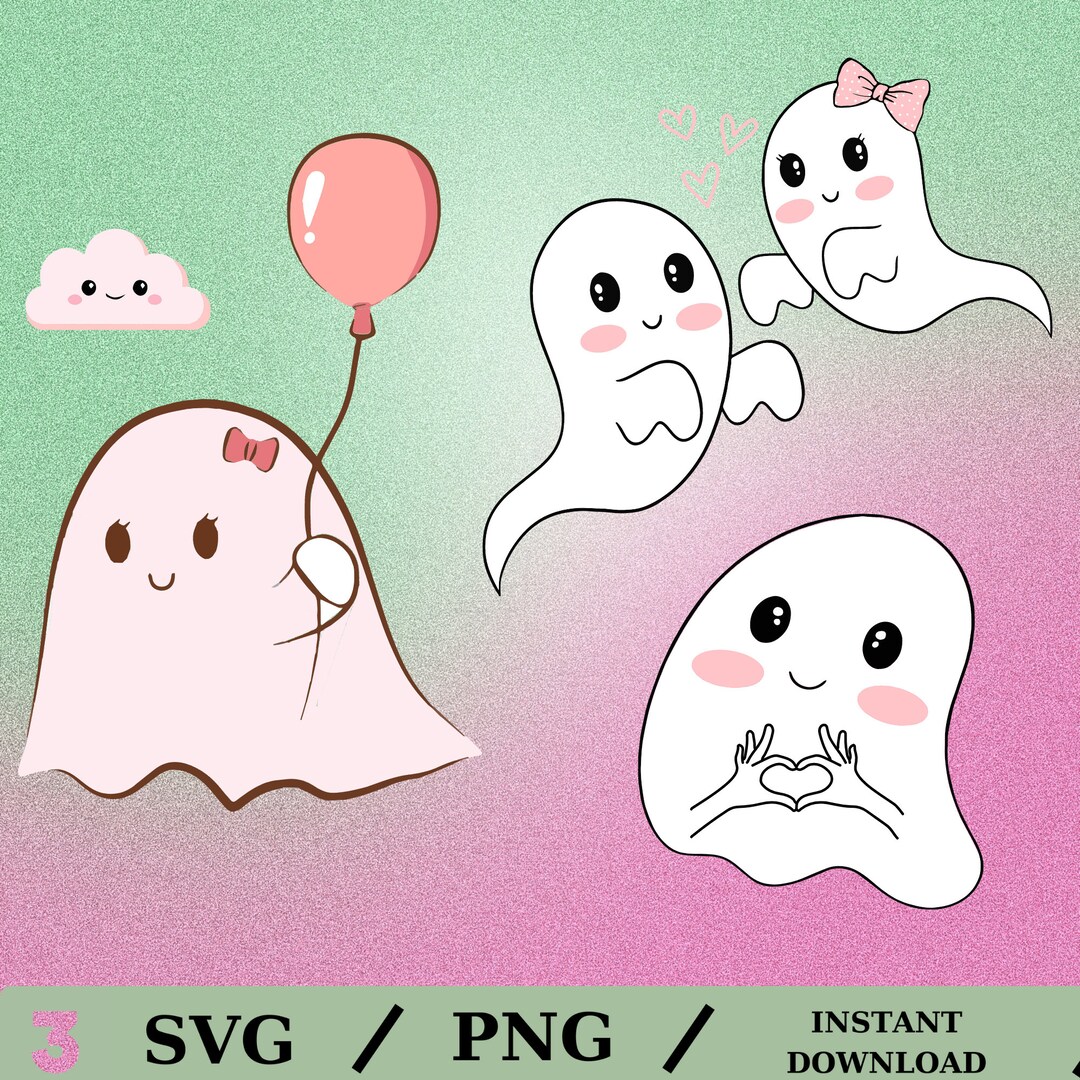 Layered CUTE GHOSTS SVG, Ghost Cut File Bundle, Boy Ghost, Ghost With ...
