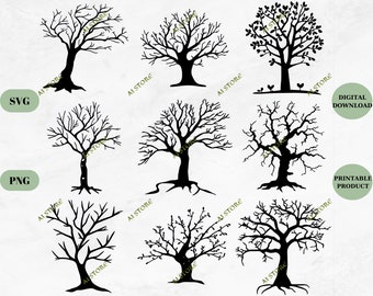 Tree Svg Bundle, Woodland Svg, Png, Forest Svg Bundle, Camping Svg ...