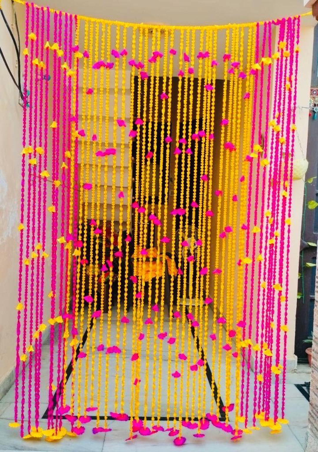 Flower Backdrop Bandarwal, Haldi Mehendi Decor, Nikha Pardha Decoration ...