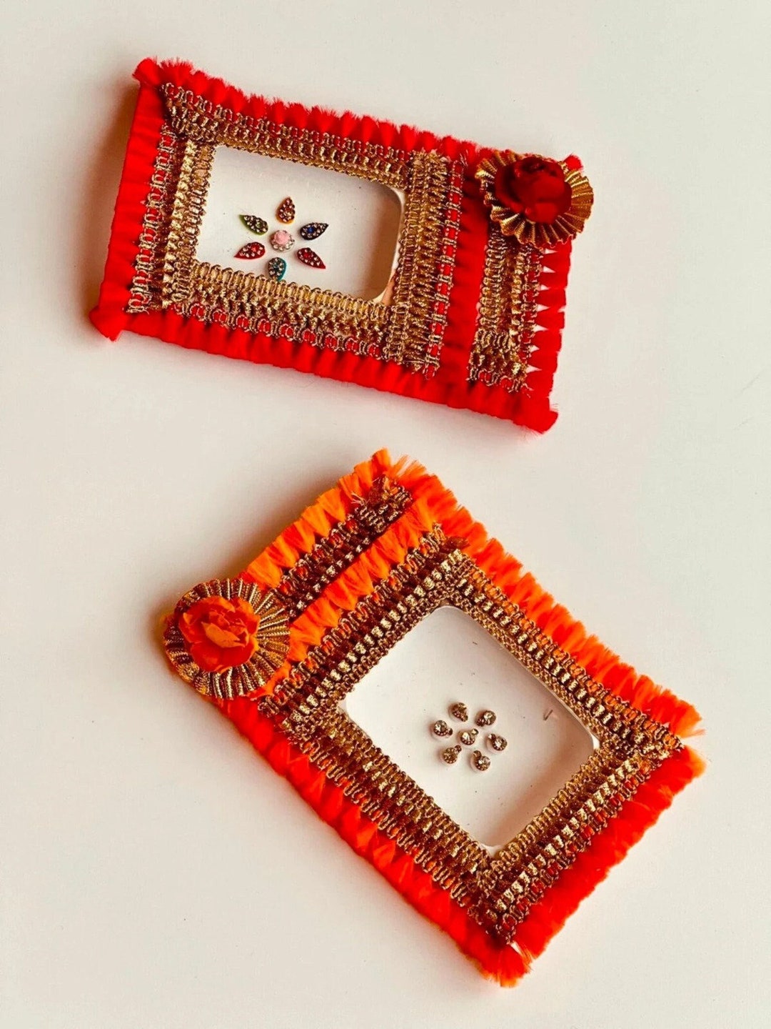 25 Multicolor Indian Bindi Packet, Red Bindi, Haldi Mehendi Favour ...