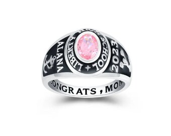 Oval Class Ring - Etsy