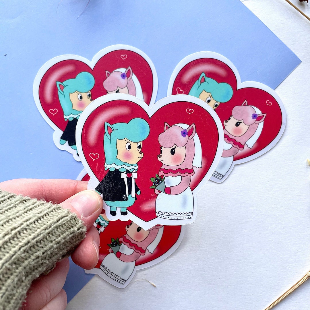 Reese and Cyrus Sticker ACNH Valentine Sticker Gaming Art - Etsy
