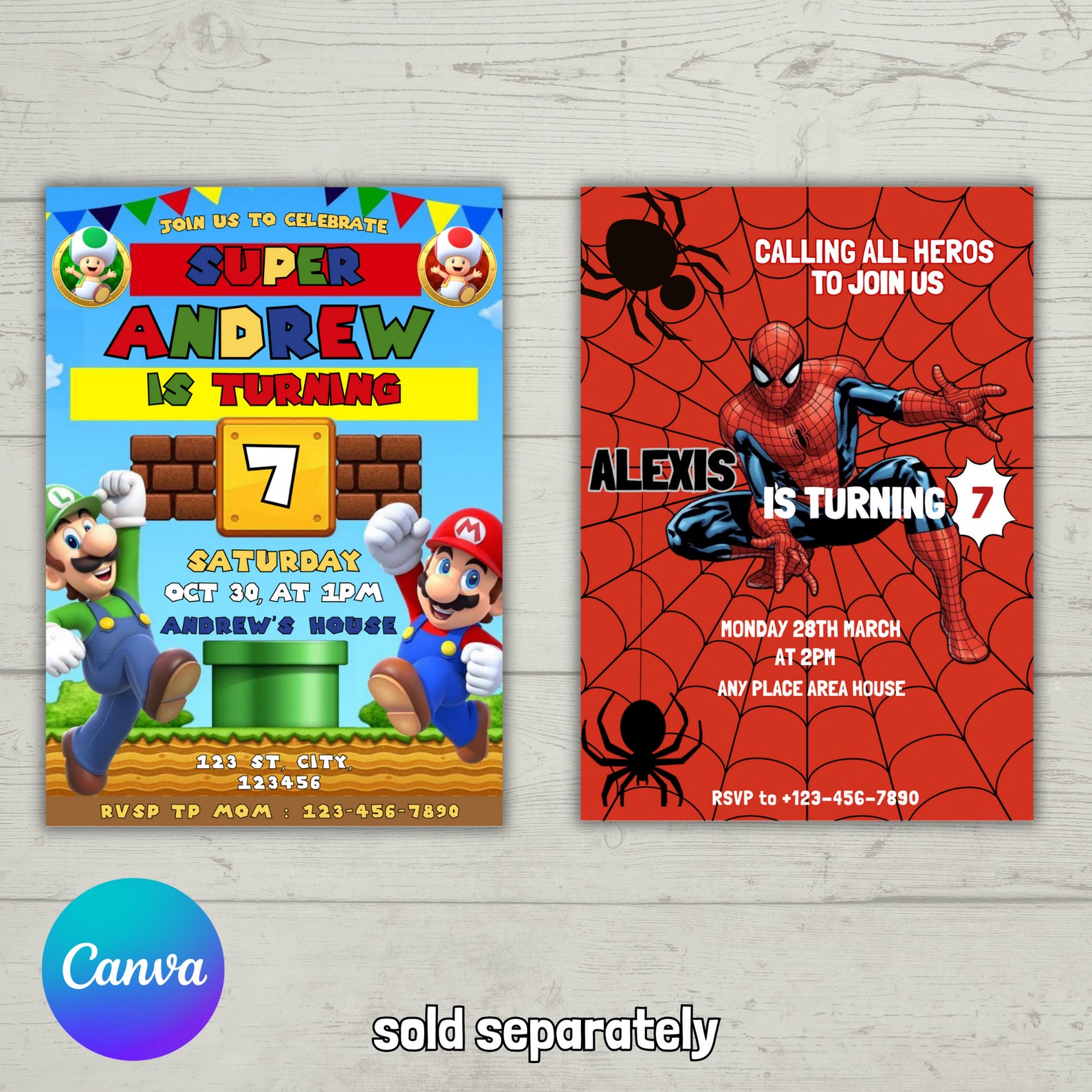 Sibling Birthday Invitation, Double Birthday Invitation, Dual Combined ...