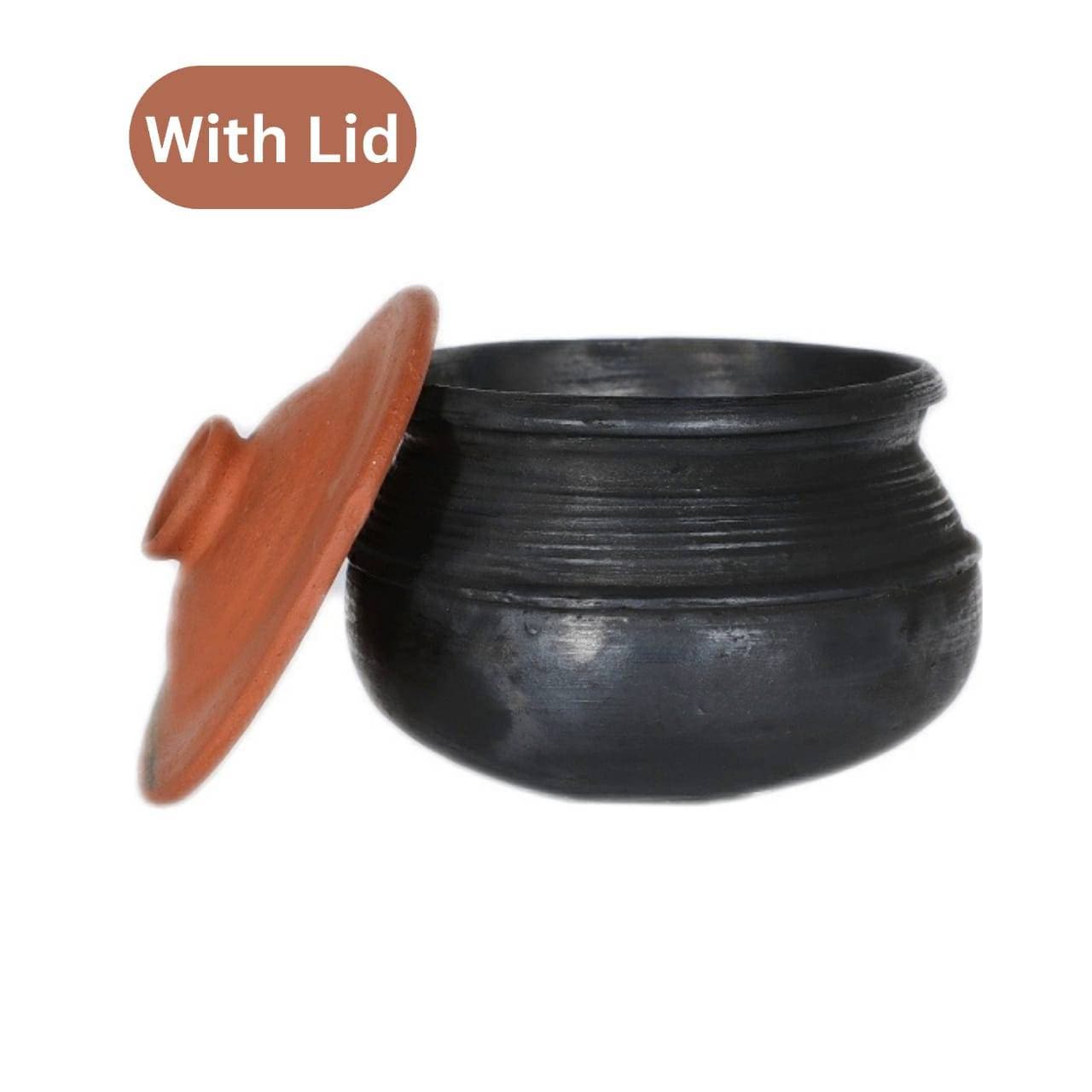 Unglazed Clay Pot for Cooking With Lid/ Lead Free Clay Cooking Pot ...