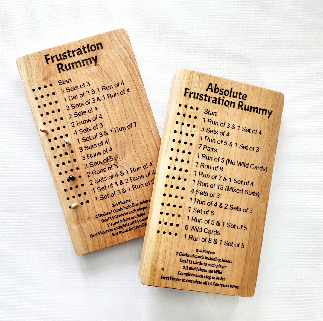 Frustration Rummy / Absolute Frustration Rummy Wooden Board Games ...