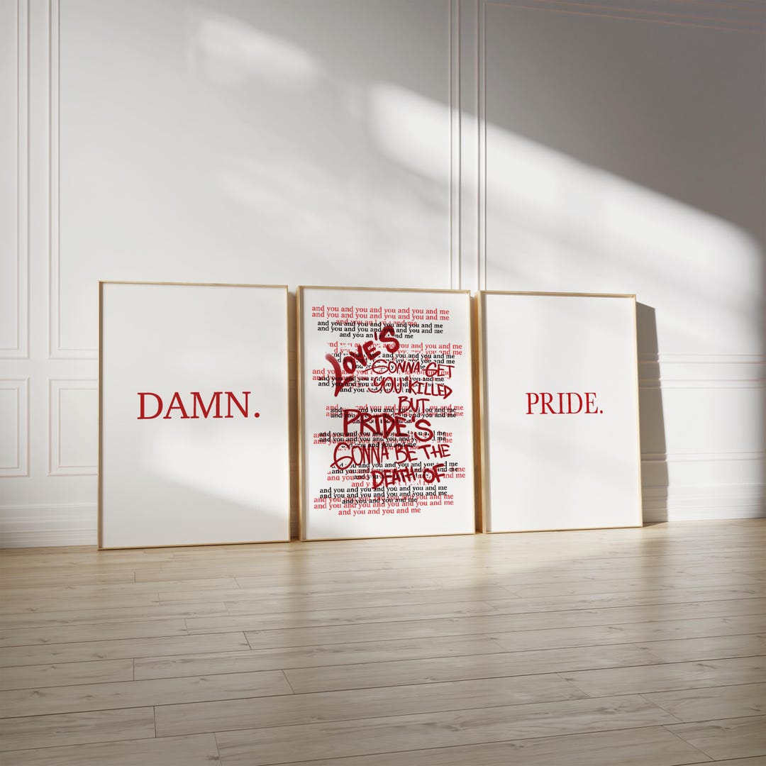 Kendrick Lamar Album Poster Set of 3: Vintage Printable Wall Art for ...