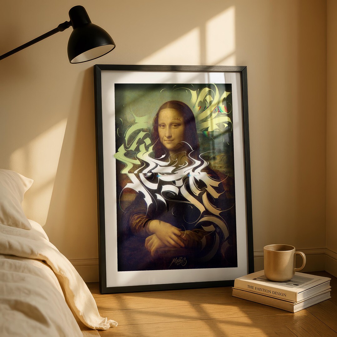 Abstract Mona Lisa – Printable Modern Wall Art With Retro ...