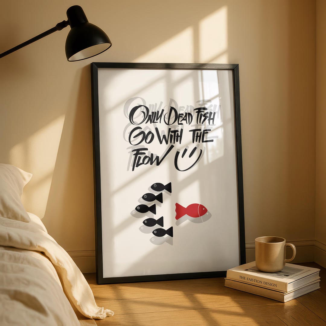 Motivational Quote Poster: Black & White Printable Wall Art for Modern ...