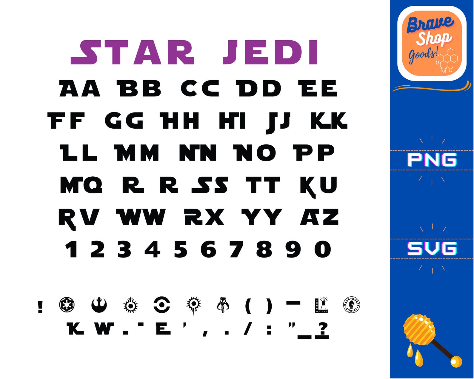 Star Jedi Font Svg - Etsy