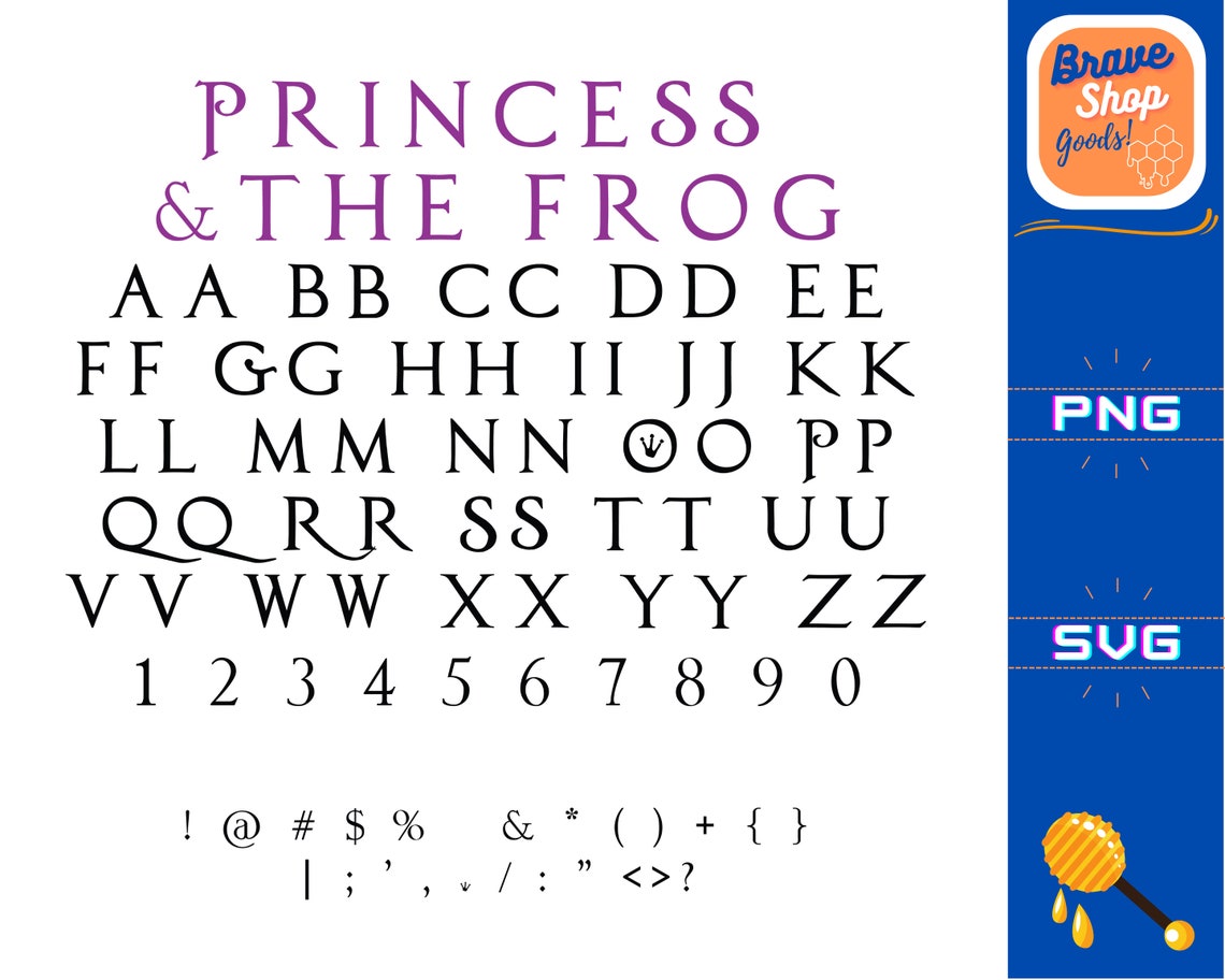 Princess and the Frog Font, Princess Alphabet, Princess and the Frog Svg, Princess and the Frog ...
