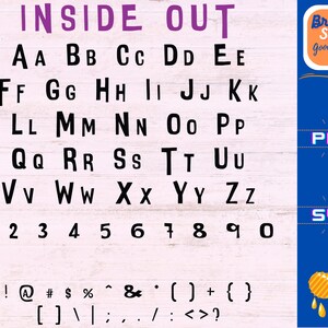 Inside Out Font Inside Out Svg Inside Out Font Svg Inside - Etsy