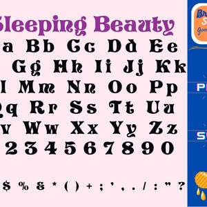 Sleeping Beauty Font Svg Sleeping Beauty Alphabet - Etsy
