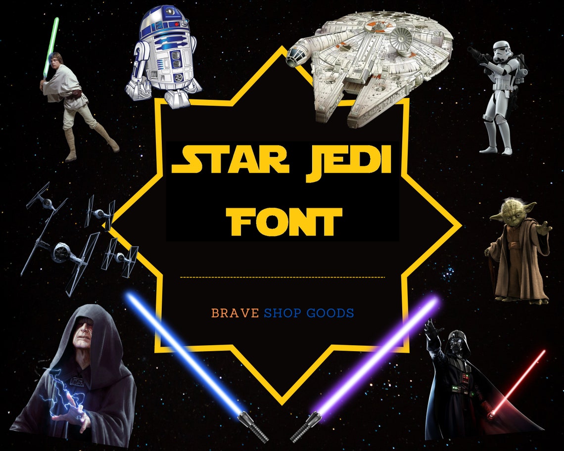 Star Jedi Font Svg - Etsy