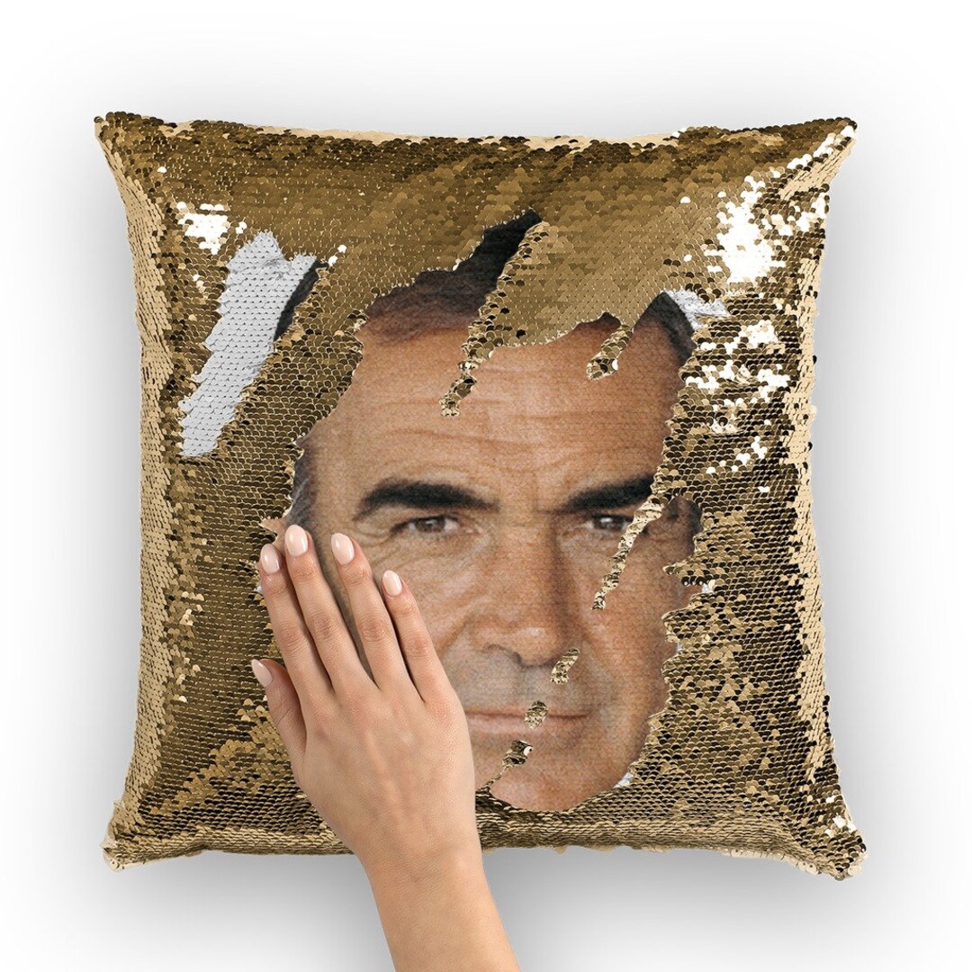 Sean Connery Sequin Pillow | Celebrity Pillow Cushions | Cool Pillow ...