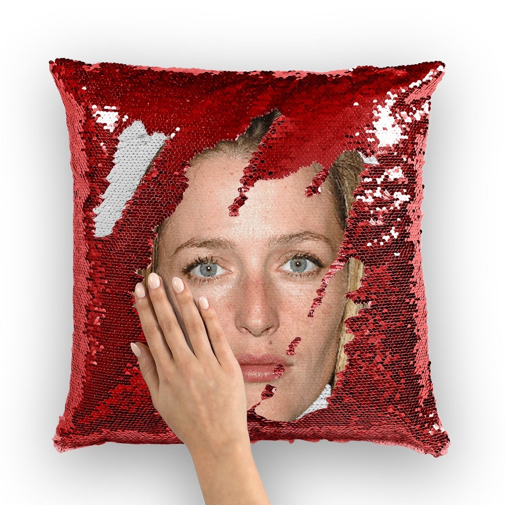 Gillian Anderson Sequin Pillow Celebrity Pillow Cushions - Etsy