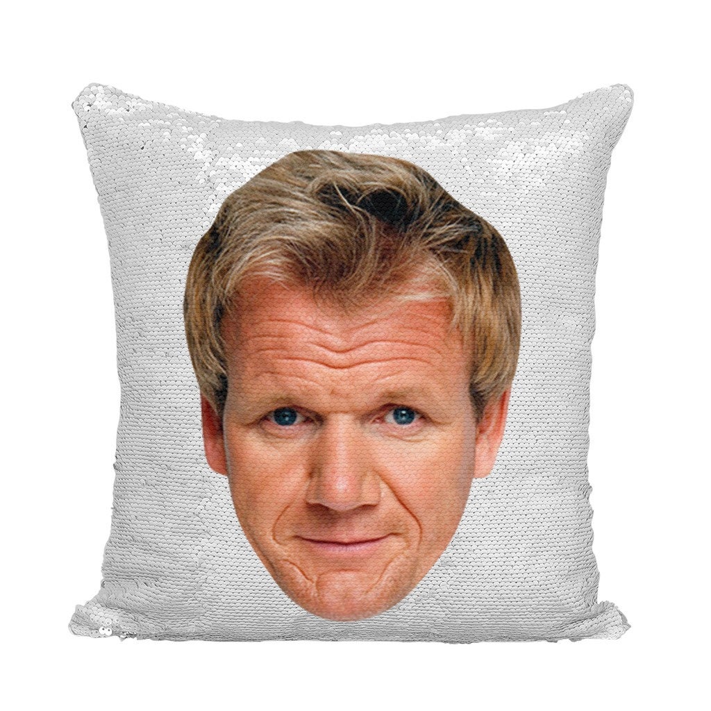 Gordon Ramsay Sequin Pillow | Celebrity Pillow Cushions | Cool Pillow ...