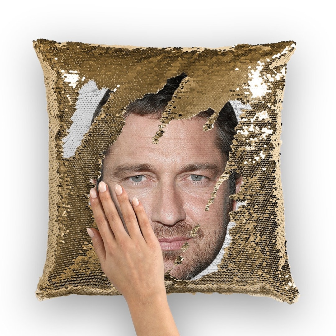 Gerard Butler Sequin Pillow | Celebrity Pillow Cushions | Cool Pillow ...