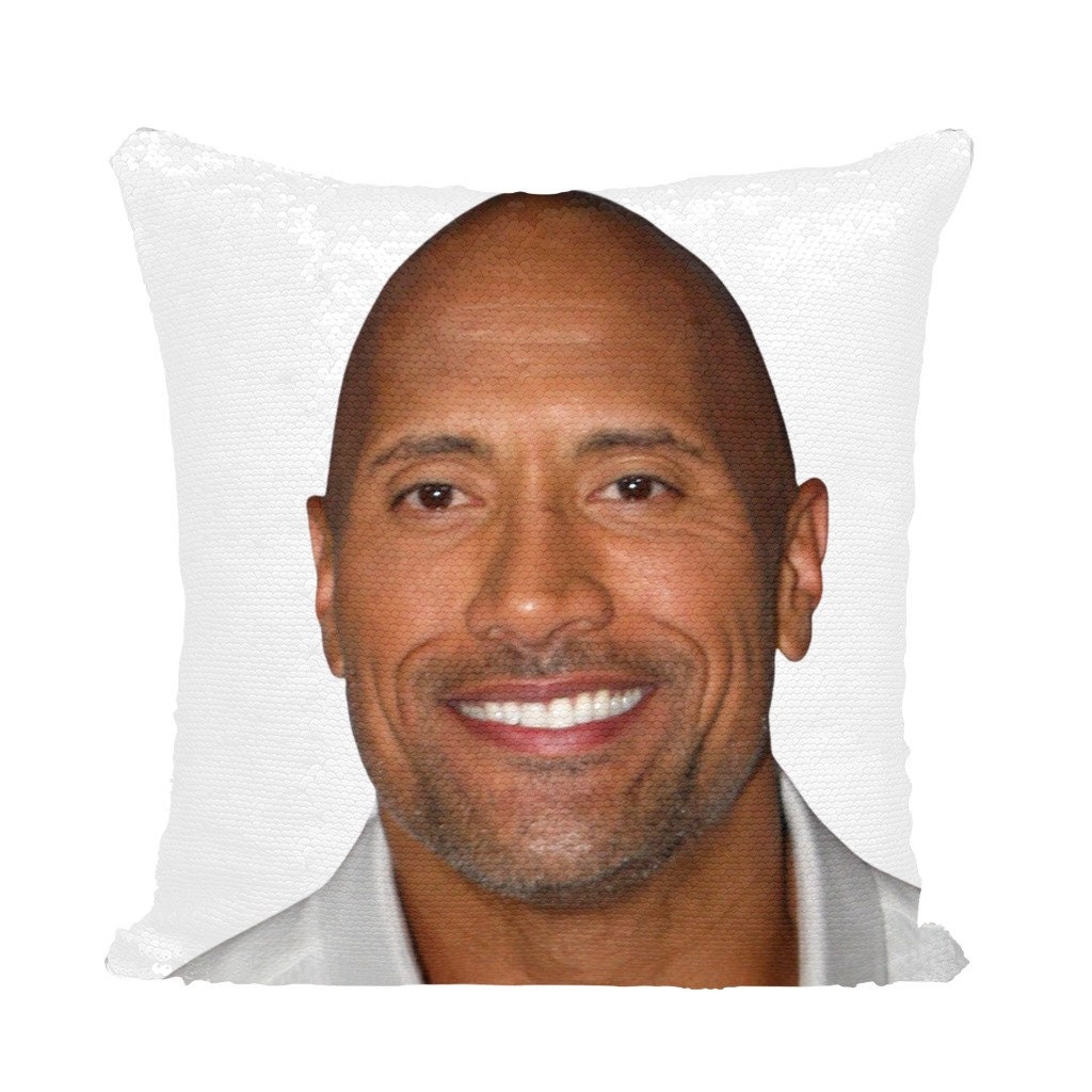 Dwayne Johnson Sequin Pillow | Celebrity Pillow Cushions | Cool Pillow ...