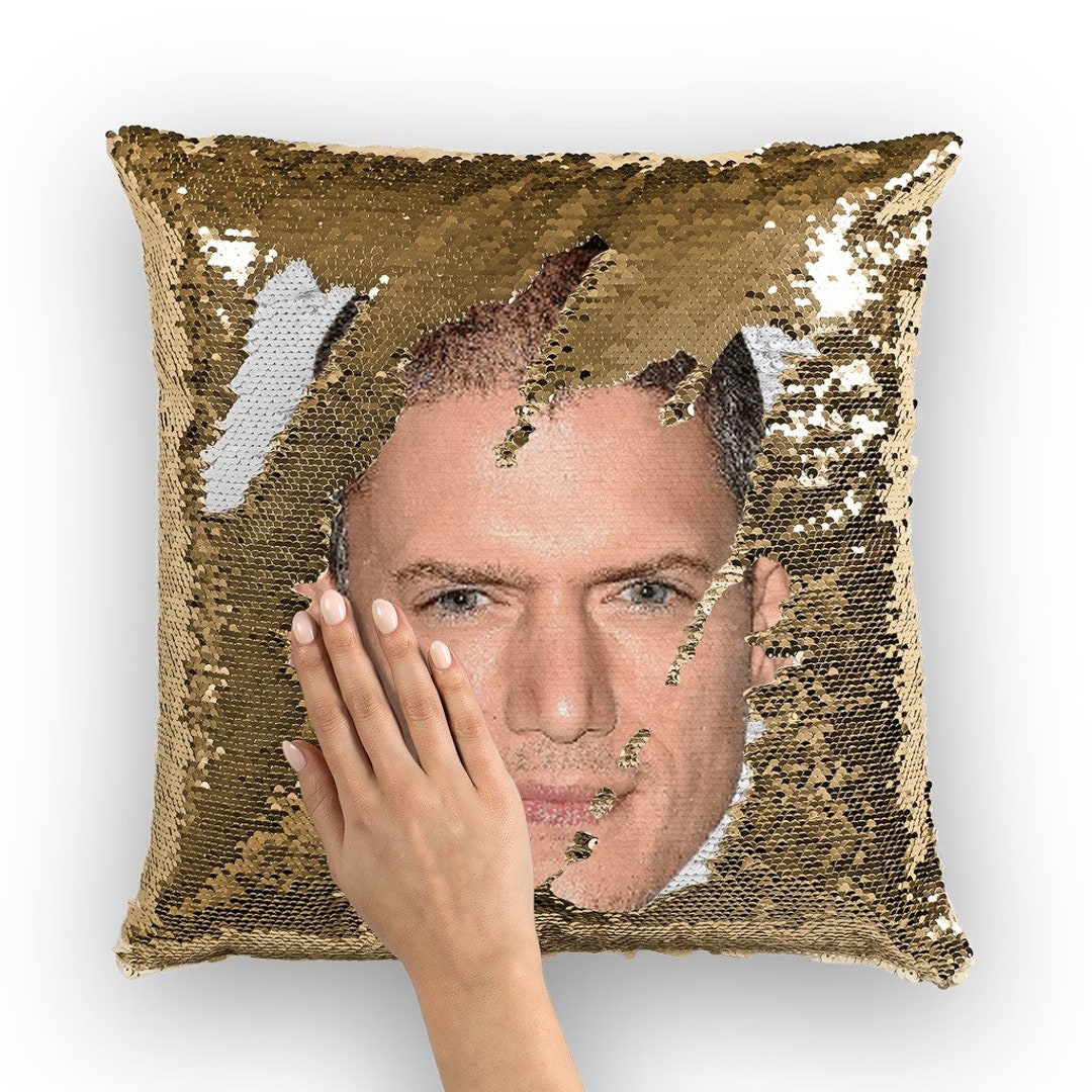 Wentworth Miller Sequin Pillow | Celebrity Pillow Cushions | Cool ...