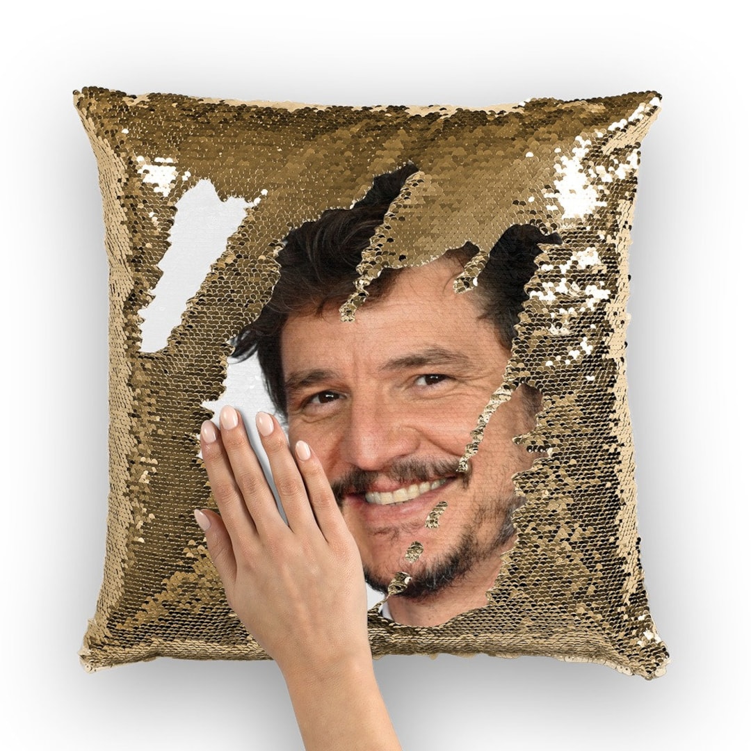Pedro Pascal Sequin Pillow | Celebrity Pillow Cushions | Cool Pillow ...