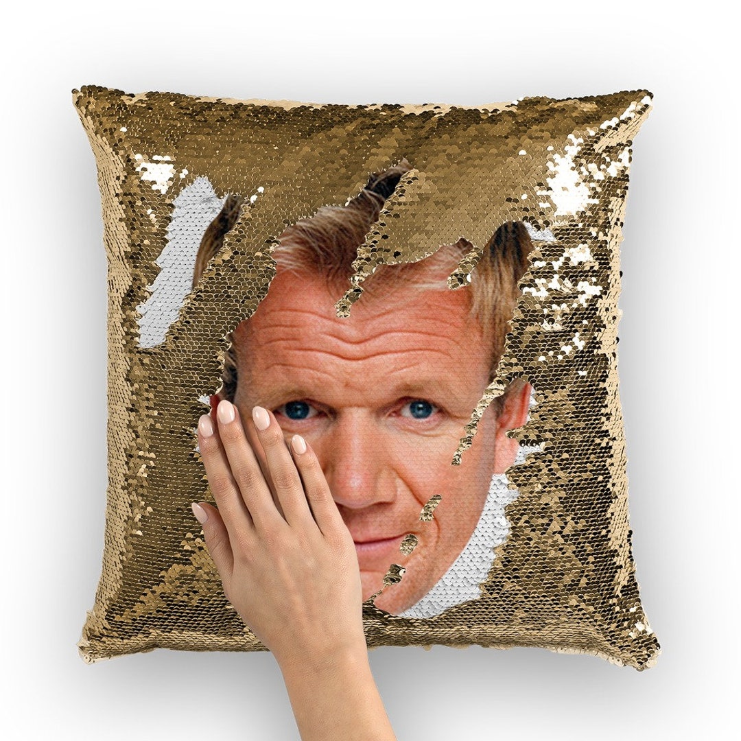 Gordon Ramsay Sequin Pillow | Celebrity Pillow Cushions | Cool Pillow ...