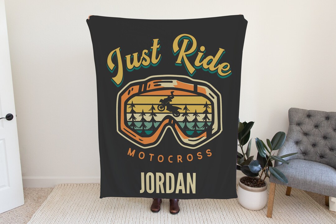 Personalized Motocross Blanket, Custom Blanket With Dirtbike, Dirtbike ...