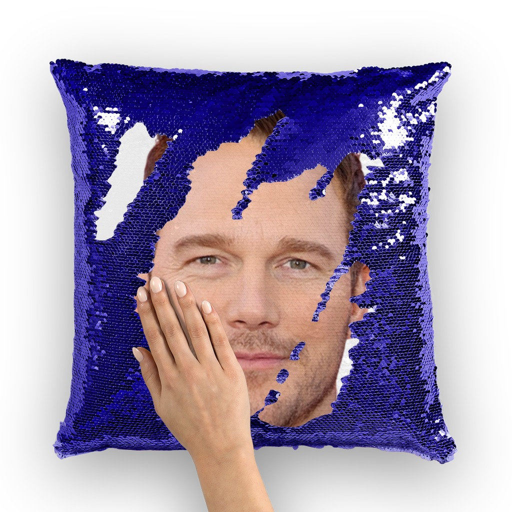 Chris Pratt Sequin Pillow Celebrity Pillow Cushions Cool - Etsy
