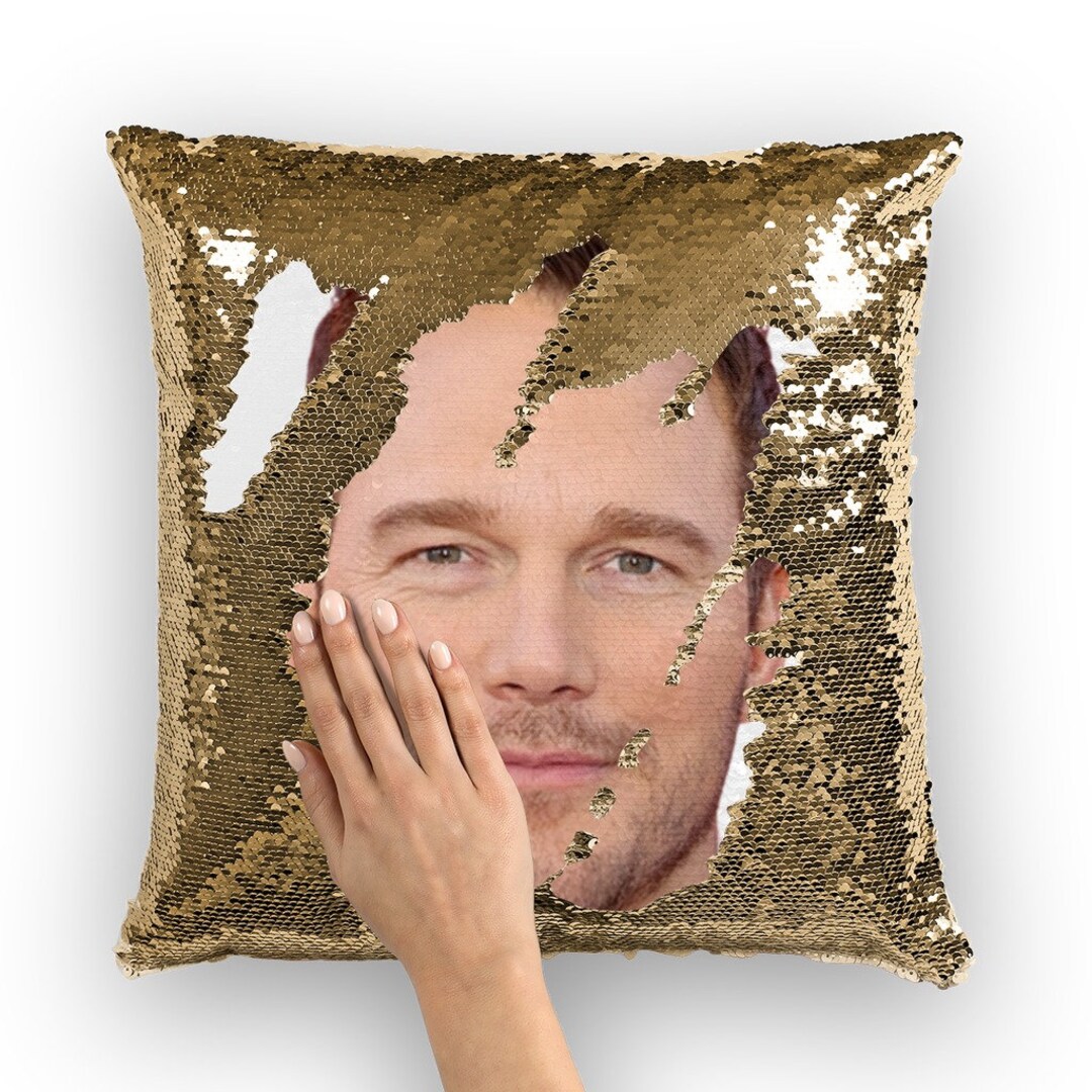 Chris Pratt Sequin Pillow | Celebrity Pillow Cushions | Cool Pillow ...