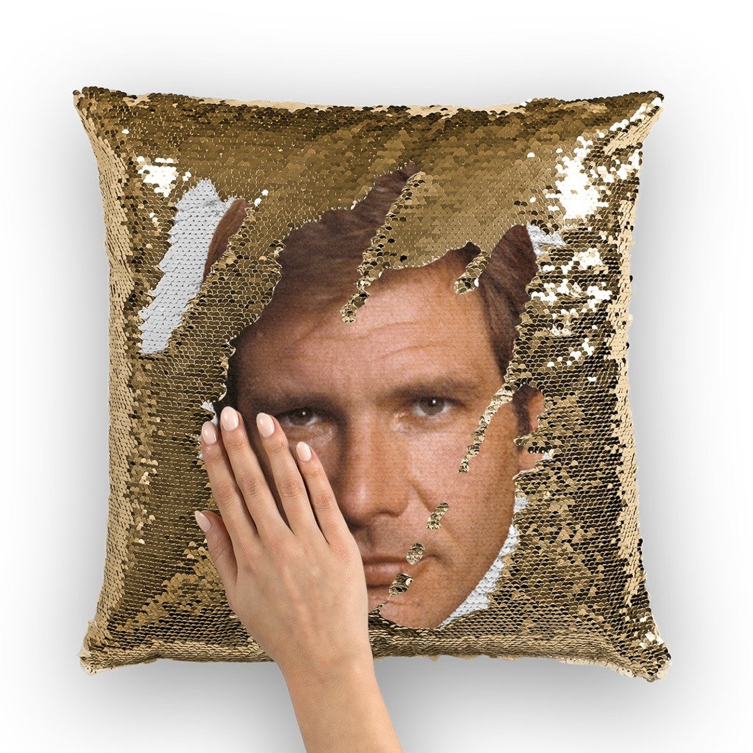 Harrison Ford Sequin Pillow | Celebrity Pillow Cushions | Cool Pillow ...