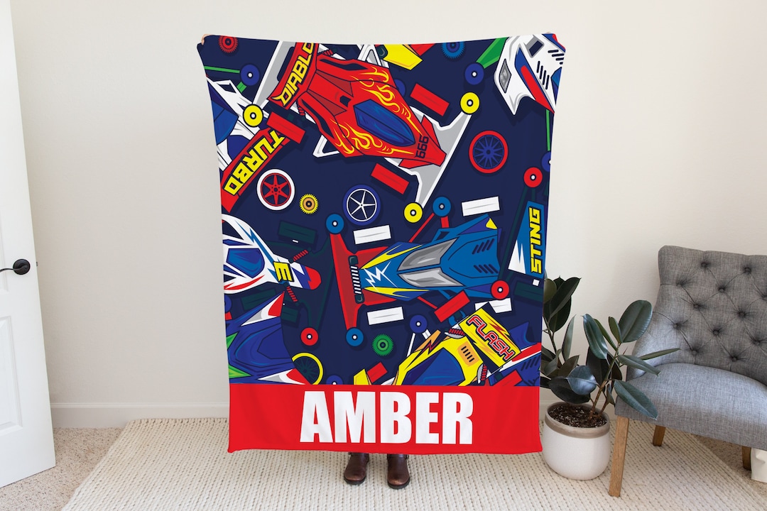 Formula 1 Blanket for Kids, Custom Racecar Blanket, Personalized ...