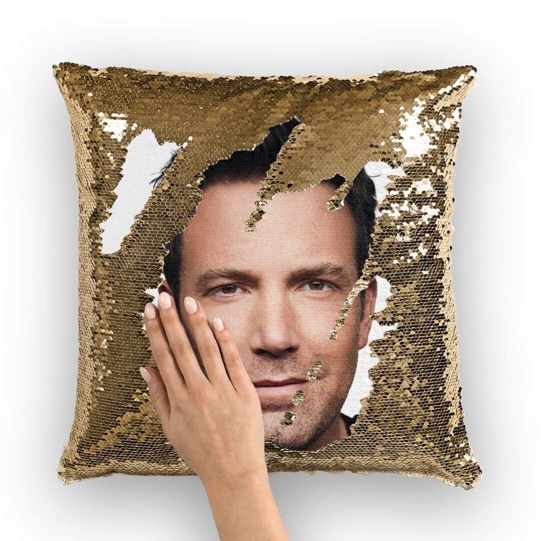 Ben Affleck Sequin Pillow | Celebrity Pillow Cushions | Cool Pillow ...