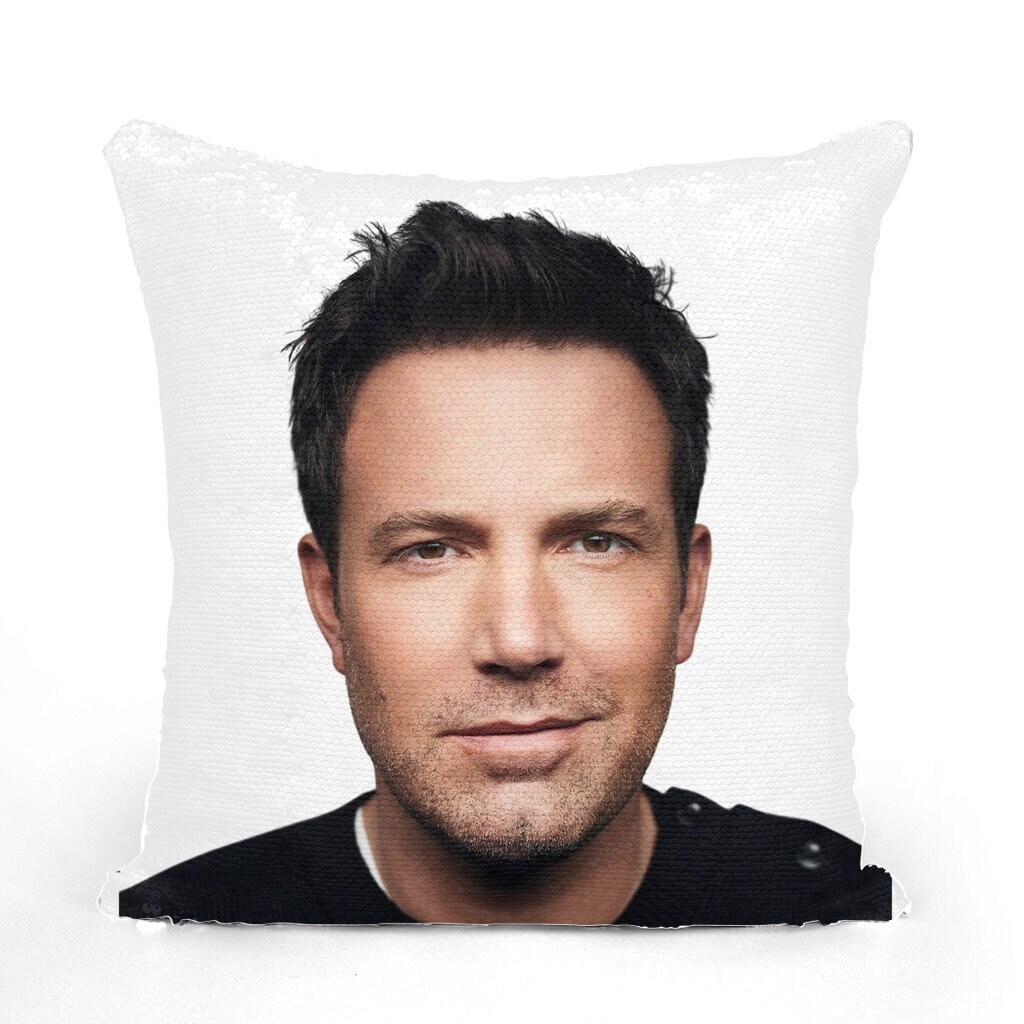 Ben Affleck Sequin Pillow | Celebrity Pillow Cushions | Cool Pillow ...
