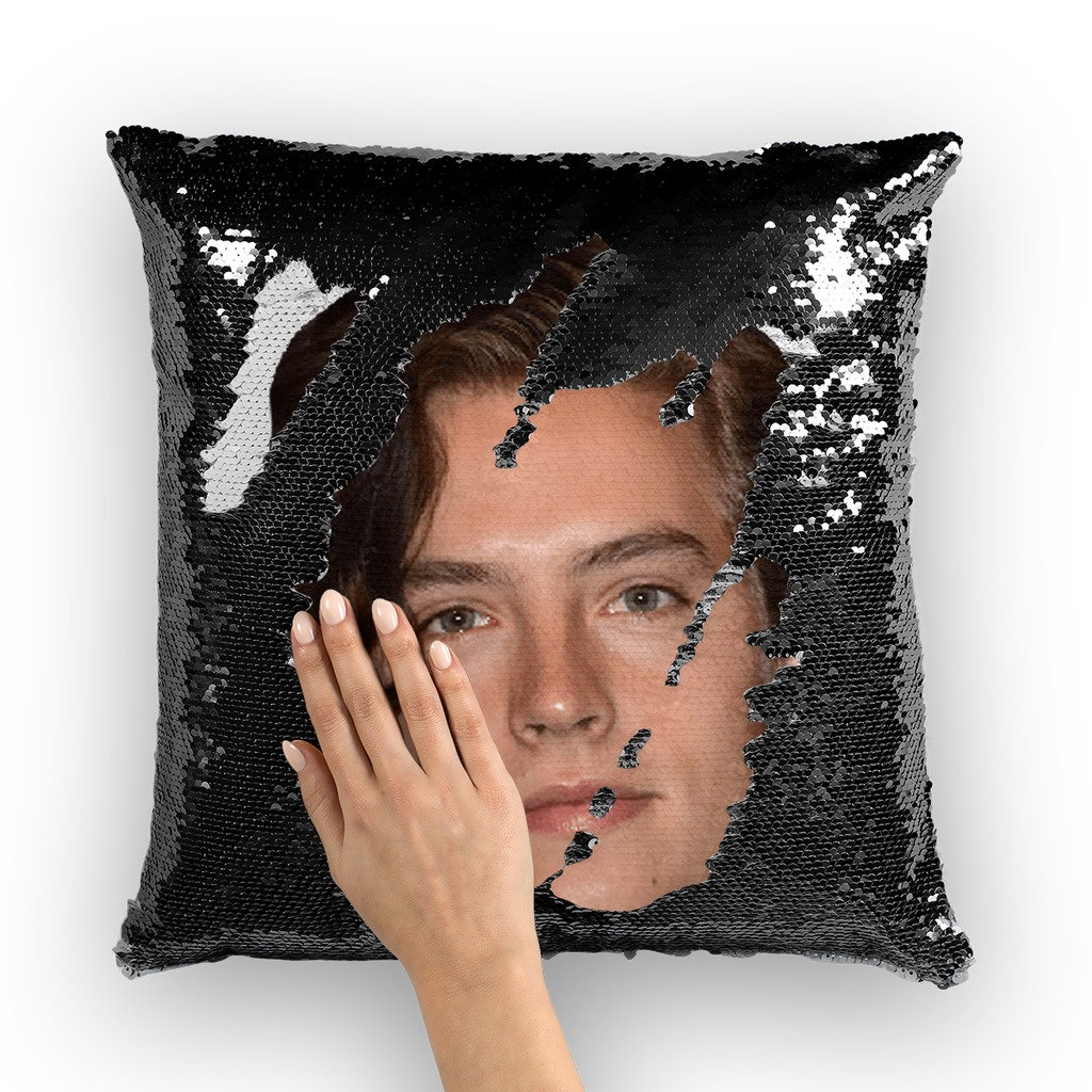Cole Sprouse Sequin Pillow | Celebrity Pillow Cushions | Cool Pillow ...