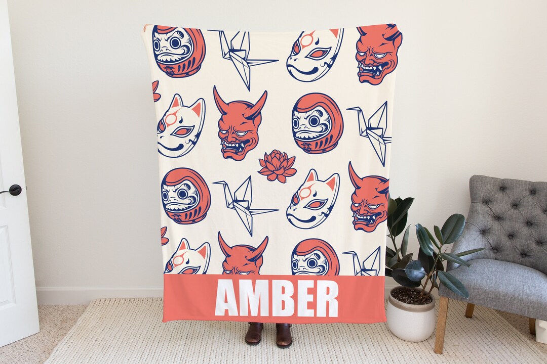 Personalized Anime Blanket for Kids, Custom Blanket Anime Style, Gift ...